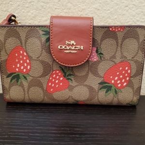 Coach | Bags | Coach Tech Wallet In Signature Canvas With Wild ...